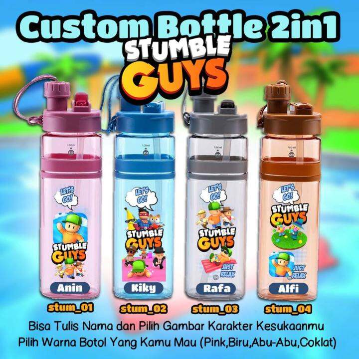 Botol Custom Karakter Stumble Guys Request Nama - Cetakan Uv Print Led ...