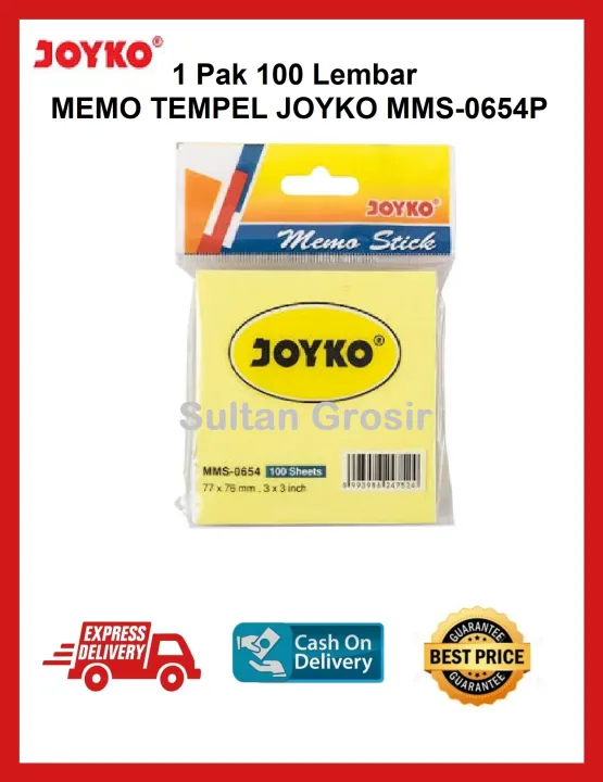 MEMO STICK/STICKY NOTE/KERTAS MEMO /MEMO TEMPEL JOYKO MMS-0654P ...