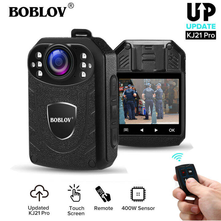 BOBLOV KJ21Pro Police Body Camera with Remote, HD 1296P 128GB Mini ...