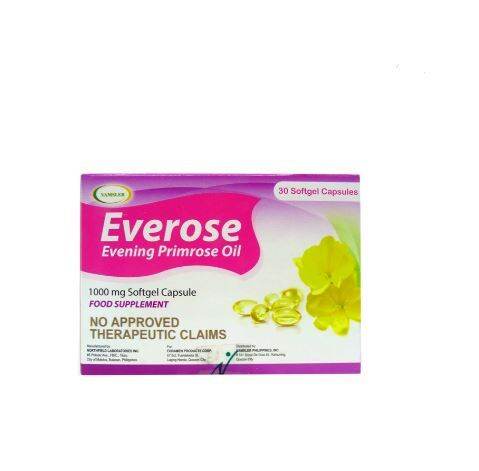 Everose Evening Primrose Oil 1000 mg Soft Gel Capsule - 30 Softgel ...