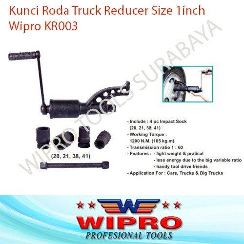 Kunci Roda Reducer Pembuka Baut Ban Mobil dan Truck WIPRO KR003 KR-003 ...