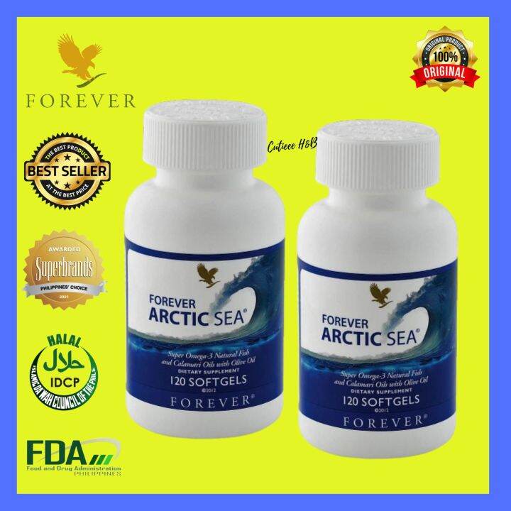 Original Forever Arctic Sea Omega 3 Fish and Calamari Oils with Olive ...