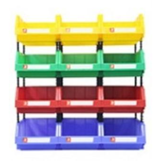 40x25x16cm 1 unit of STACKBOX SHELF BOLTLESS SHELVING RACK HOME STORAGE ...