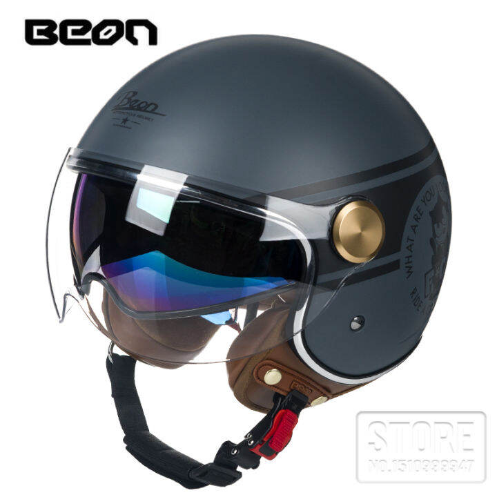Beon Motorcycle Helmet 34 Gift Extra Visor Winter retro Vehicle Bicycle ...
