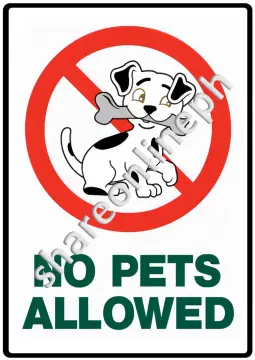 Sorry No Pets Allowed