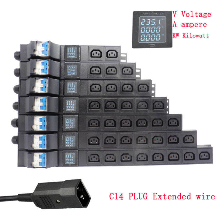 PDU Power Distribution Unit 2-18 Ways C13 SOCKET รางปลั๊กไฟ ใส่ตู้ Rack Cabinet Power Strip ...