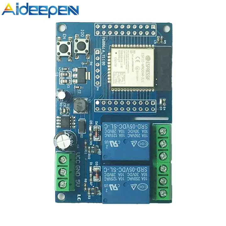 Aibeque Modul Relay WIFI Dual Channel, Papan Pengembangan Sekunder, DC5 ... Aibeque Modul Relay WIFI Dual Channel, Papan Pengembangan Sekunder, DC5 ...