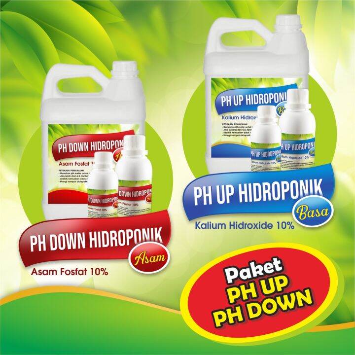 PAKET PH UP DAN PH DOWN HIDROPONIK 500 ML Penetral PH Air Nutrisi Tanaman Hidroponik | Lazada ...