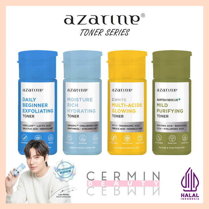 CERMIN - Azarine Toner 90 ml | Exfoliating | Moisturizing | Brightening ...