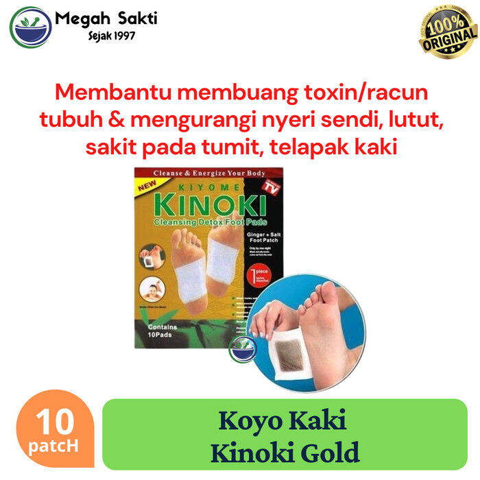 Koyo Kaki Kinoki Gold - Koyok Detox Toksin Penyerap Racun Kaki 10 pads | Lazada Indonesia