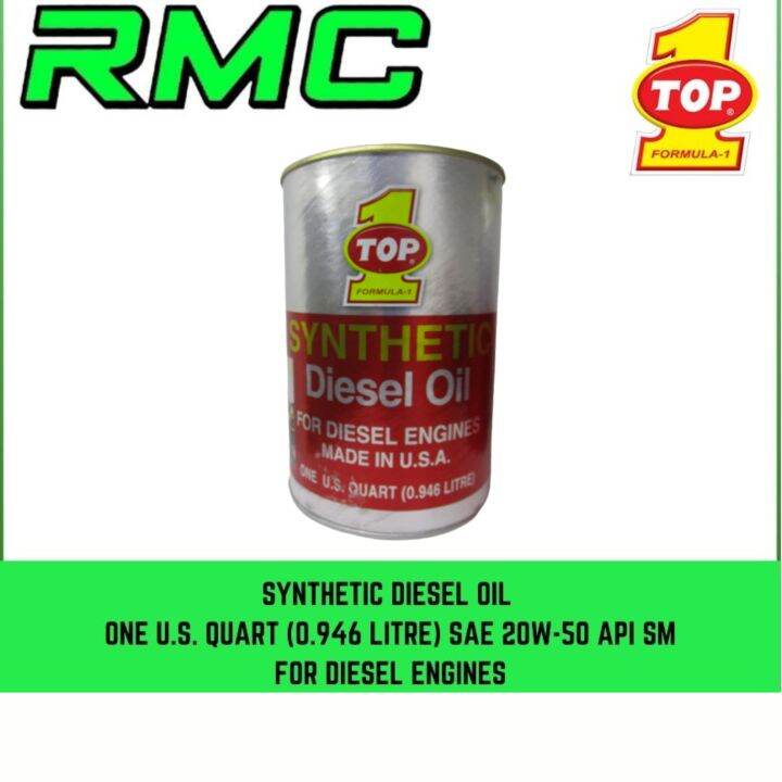 TOP1 SYNTHETIC DIESEL OIL FOR DIESEL ENGINES OBE QUART(0.946 LITRE ...