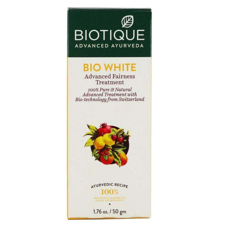 BIOTIQUE ADVANCED AYURVEDA BIO WHITE 50G | Lazada Singapore