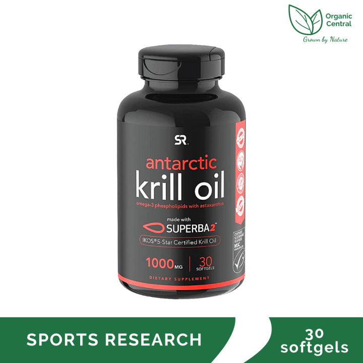 Sports Research SUPERBA 2 Antarctic Krill Oil with Astaxanthin 1,000mg ...