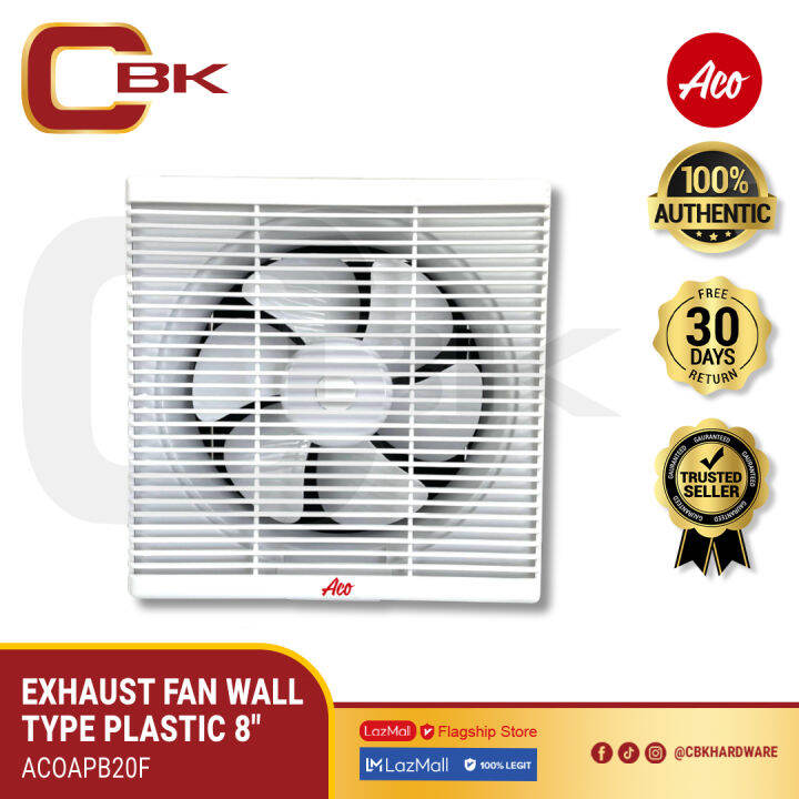ACO ACOAPB20F EXHAUST FAN WALL TYPE PLASTIC 8" | Lazada PH