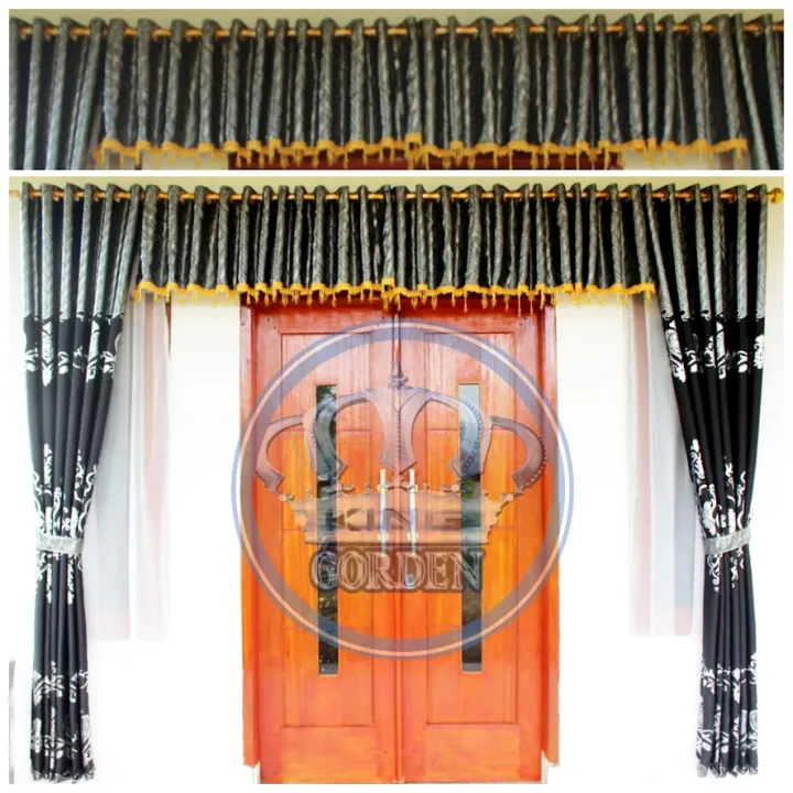 GORDEN 1 SET LENGKAP KANAN KIRI GORDENG JENDELA KAMAR PLUS PONI ATAS ...