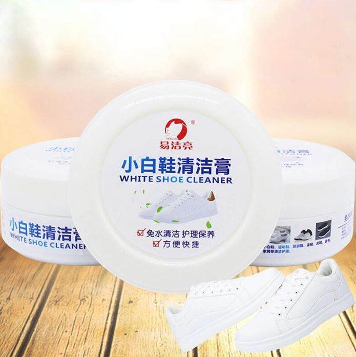 260g White Shoe Cleaning Whitening Cream Cleaner Shoe Brush with Wipe ...