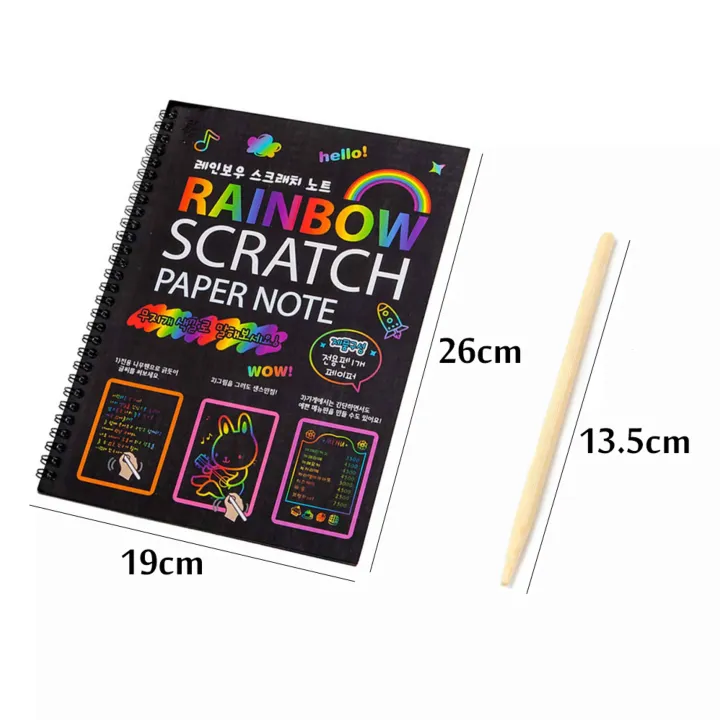 [DKI ENTERPRISES] Rainbow Scratch Paper Note 19x26cm | Lazada PH