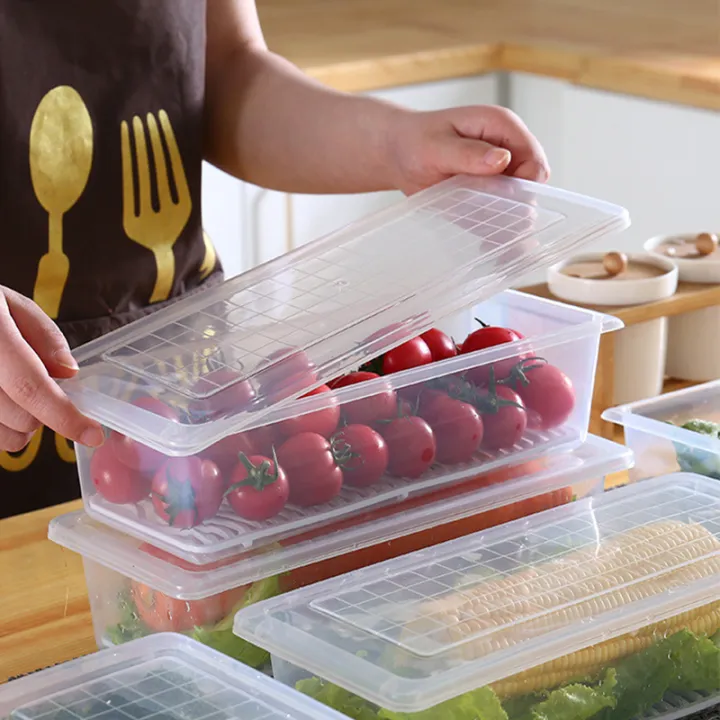 Food Storage Box Plastic Seal Transparent Food Sealed Kitchen Snack ...