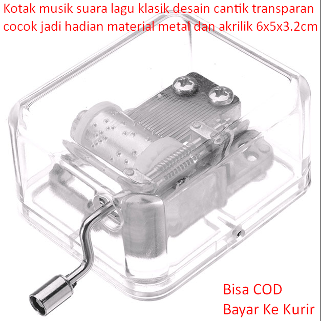 Kotak musik suara lagu klasik desain cantik transparan cocok jadi ...