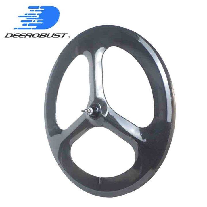FRONT Wheel 700C 70mm x 22.6mm Tri spokes 3 spoke Carbon Wheel Road ...
