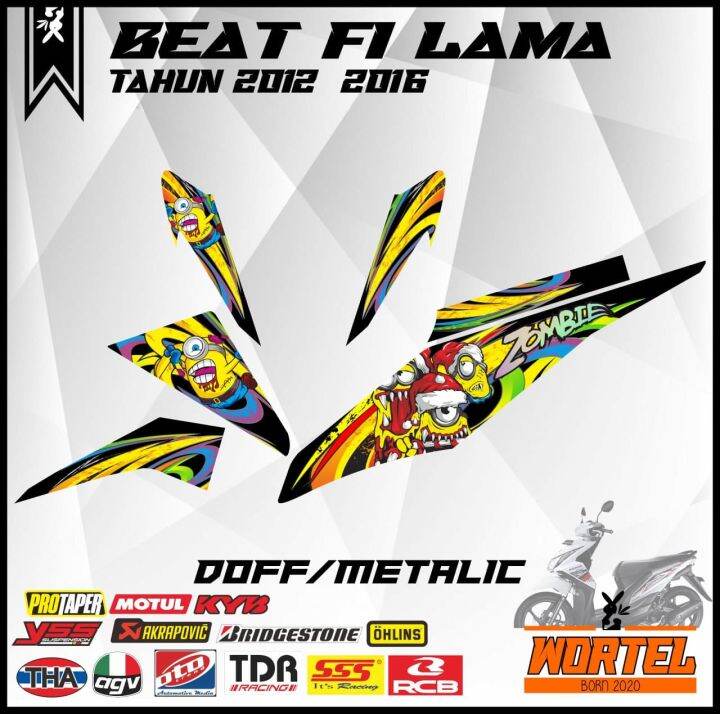 Stiker Striping Decal Motor Beat FI Lama Minion | Lazada Indonesia