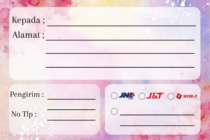 Label alamat-stiker alamat pengiriman-stikerolshop-labelproduk | Lazada ...