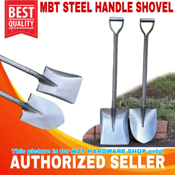 Steel Silver Shovel Heavy Duty Gardening Tools Square and Pointed Type ...