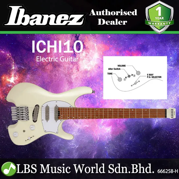 Ibanez ICHI10 Ichika Signature Nyatoh Body Electric Guitar with SSS Pickup and Maple Fingerboard ...