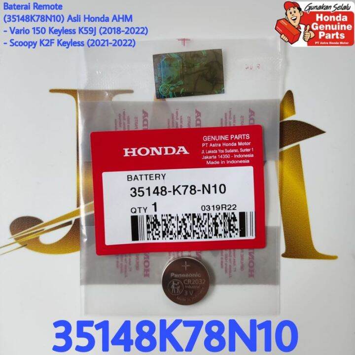 35148K78N10 Baterai Kunci Remote PCX 150 Vario 150 Keyless Asli atau ...