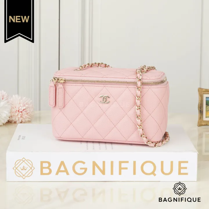 CHANEL VANITY BOX 6" CAVIAR PINK GHW | Lazada.co.th