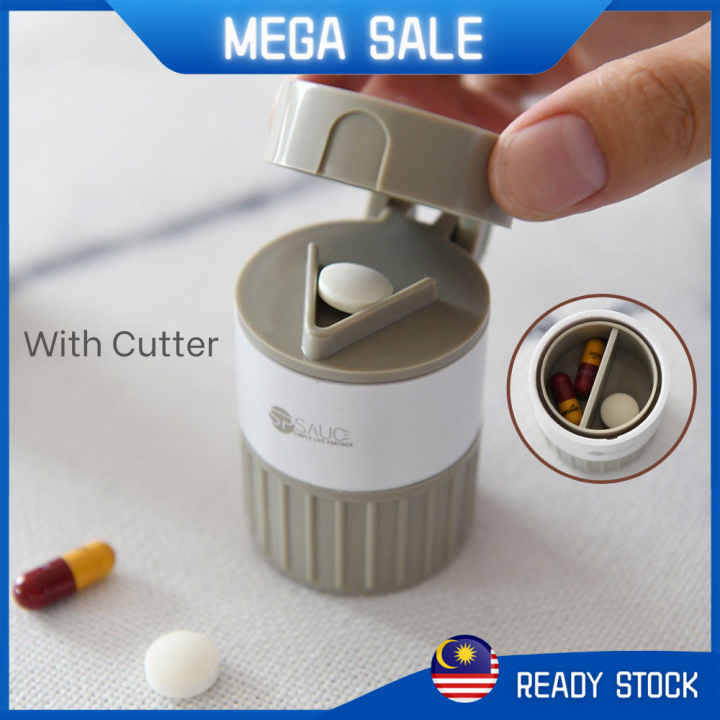 Portable 4 In 1 Multipurpose Medicine Pill Splitter Box with Cutter ...