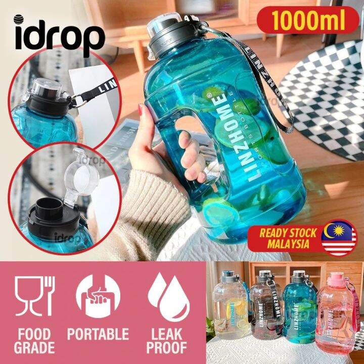 [Super] [ 1000ml ] Sports Gym Drinking Water Bottle / Botol Air Minuman Sukan / 1000ML 吨吨桶(圆 ...