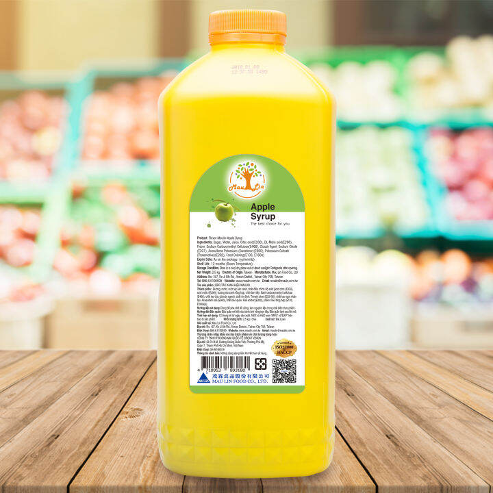 Siro Maulin Táo Xanh / Siro trái cây Đài Loan vị táo / Siro Maulin can ...