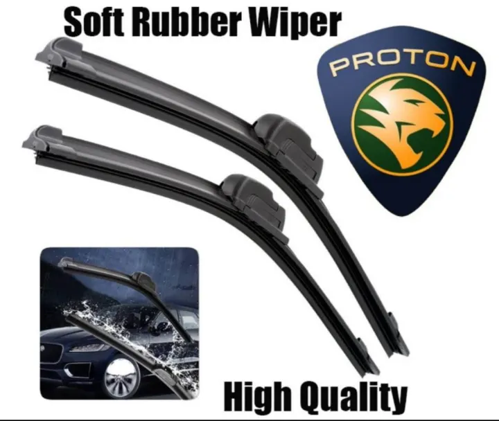 Soft Rubber Wipers Car Wiper Blade Boneless Alza Myvi Axia Wira Saga ...