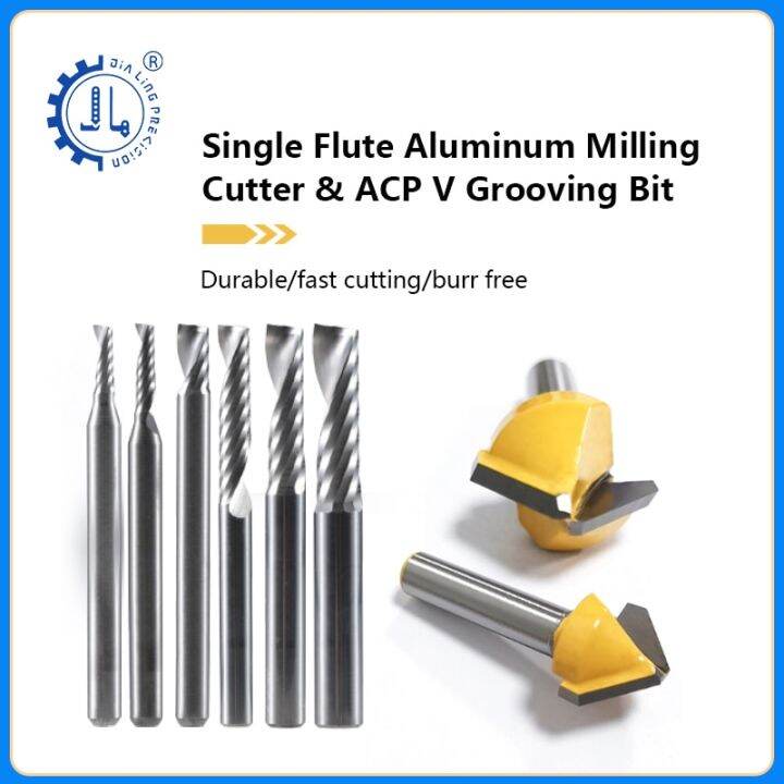 Single Flute Aluminum End Mill Two Kinds Of Products And 3D V Groove ...