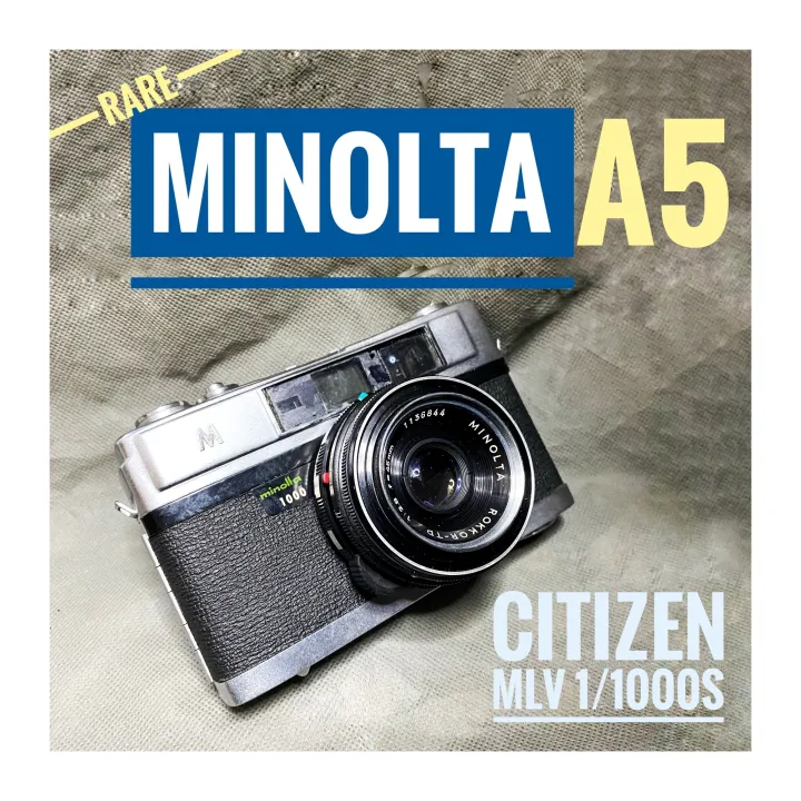 RARE Minolta A5 M1000 Rangefinder Camera Shutter 1000 กล้องฟิล์ม ...
