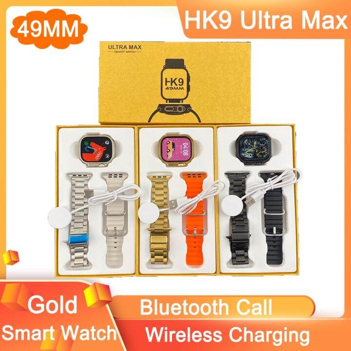 【LZ】 New HK9 Ultra Max Gold Smart Watch Bluetooth Call Men Smartwatch ...