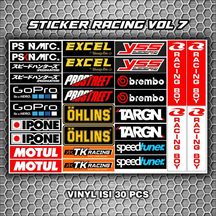 Sticker Pack Sponsor Racing Stiker Pack Vinyl Vol.7 | Lazada Indonesia