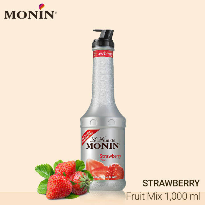 MONIN Strawberry Fruit Mix 1L สตอเบอร์รี่ฟรุ๊ตมิกซ์ ปริมาณ 1 ลิตร ...