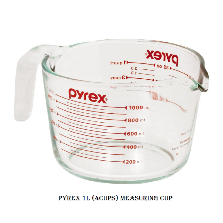 100% AUTHENTIC PYREX 1L (1000ML) GLASS MEASURING CUP | Lazada PH