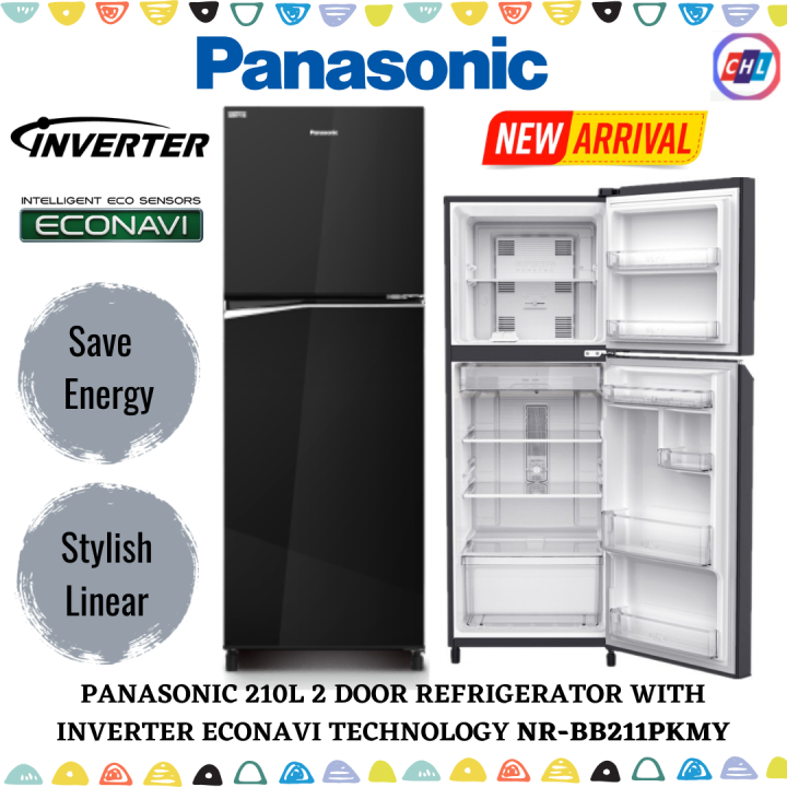 PANASONIC (Authorised Dealer) 210L 2 DOOR REFRIGERATOR WITH INVERTER ...