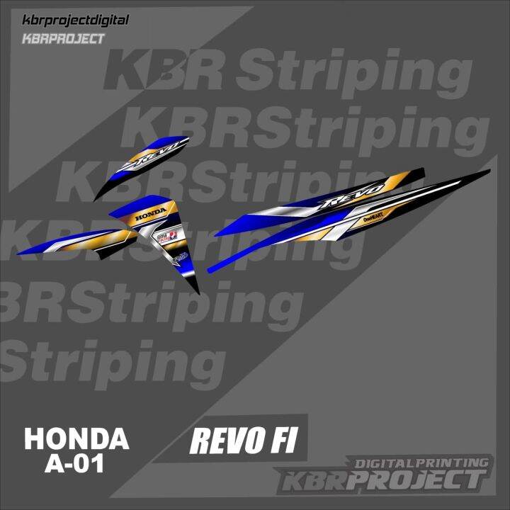 [COD] Stiker REVO FI striping REVO FI motor HONDA motor sticker variasi ...