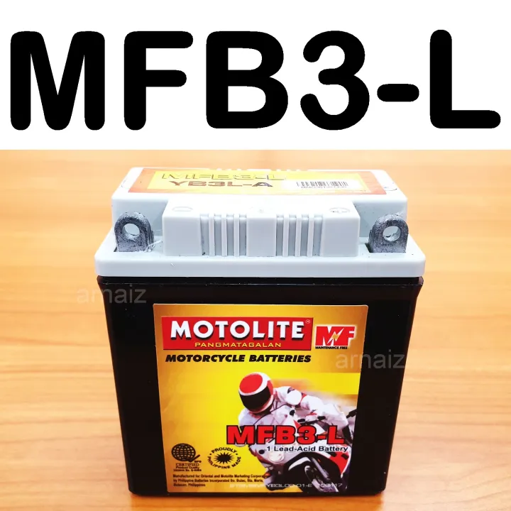 Motolite MFB3-L Maintenance Free Motorcycle Battery YB3L-A 3L | Lazada PH