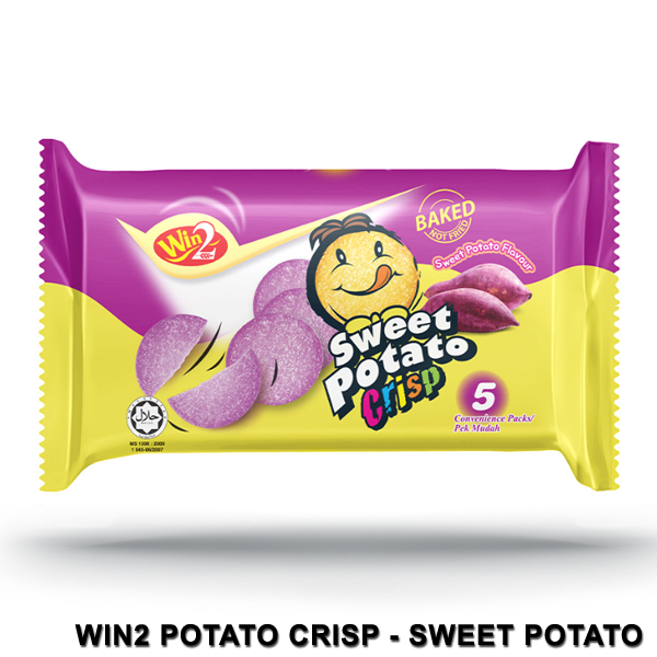 Win2 Sweet Potato Flavour Potato Crisp Crackers 100g (20g x 5s) | Lazada