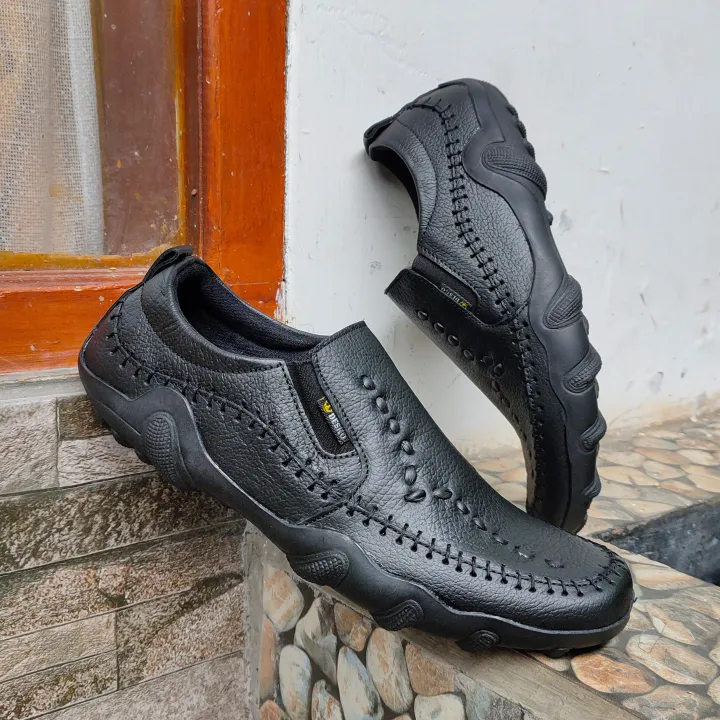 Sepatu Formal Kulit Sapi Pria DESKO Worm ORlGINAL Slip On Casual Sepatu ...