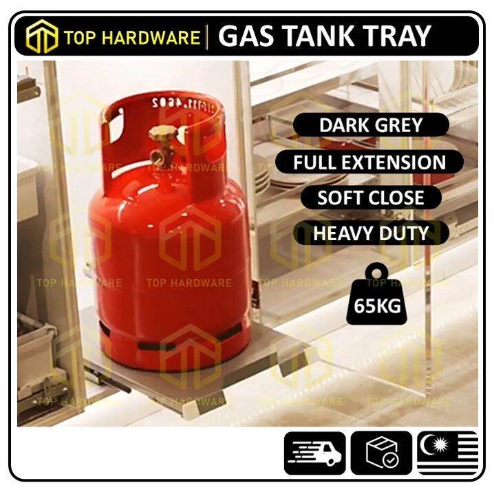 TOP🇲🇾 HEAVY DUTY Soft Close Gas Tank Holder Kitchen Cabinet Gas ...