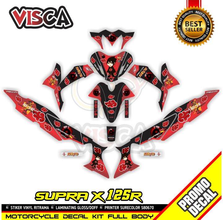 Decal Supra X 125 R Modif Keren Stiker Supra X 125 R Full Body Striping ...