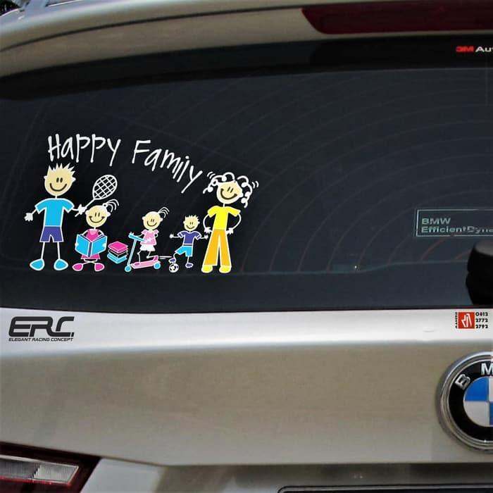 stiker keluarga bahagia mobil family keren berkualitas | Lazada Indonesia