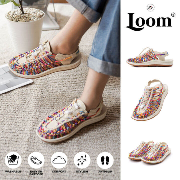 Sandal Wanita Portee Goods Loom Sandal Rainbow White | Lazada Indonesia