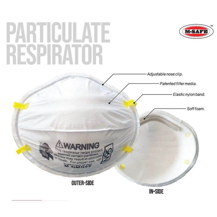 M-SAFE N95 Particulate Respirator Dust Mask | Lazada